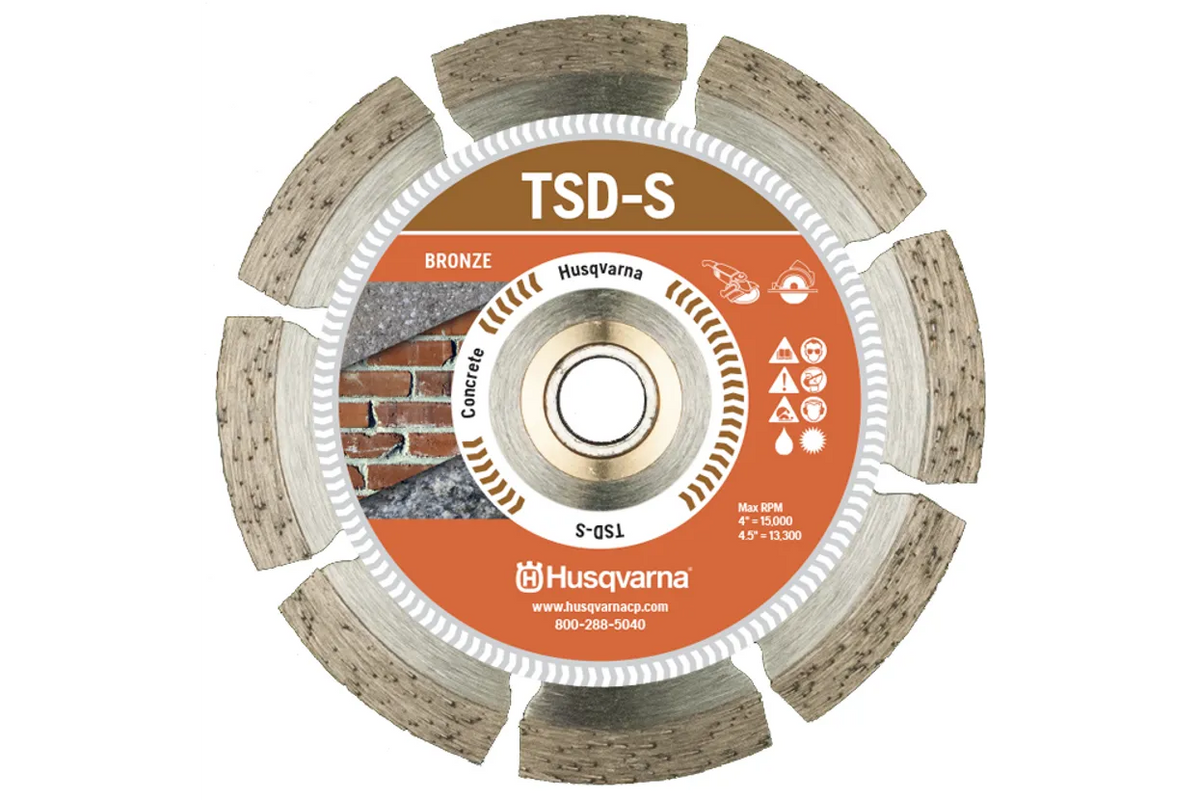 TDS-S Dri Disc 4.5" Diamond Blade, Cured Concrete – BC Concrete ...