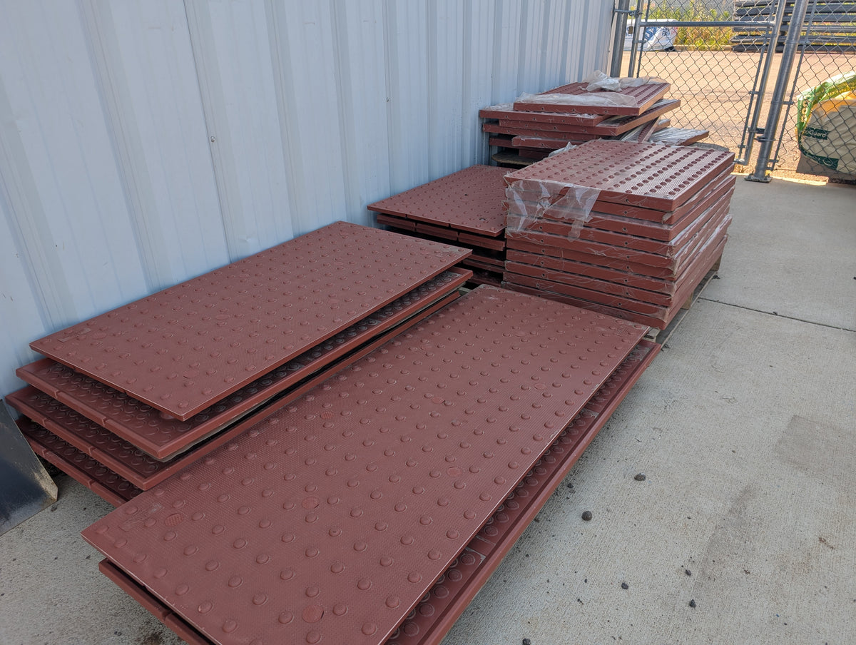 Fiberglass Cast-In-Place ADA Tile BRICK RED (Detectable Warning Plate ...