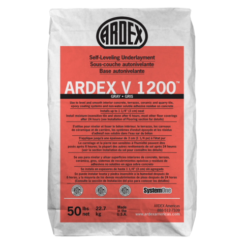 Ardex V1200 Self Leveling Underlayment, 50lb Bag – BC Concrete Supplies ...